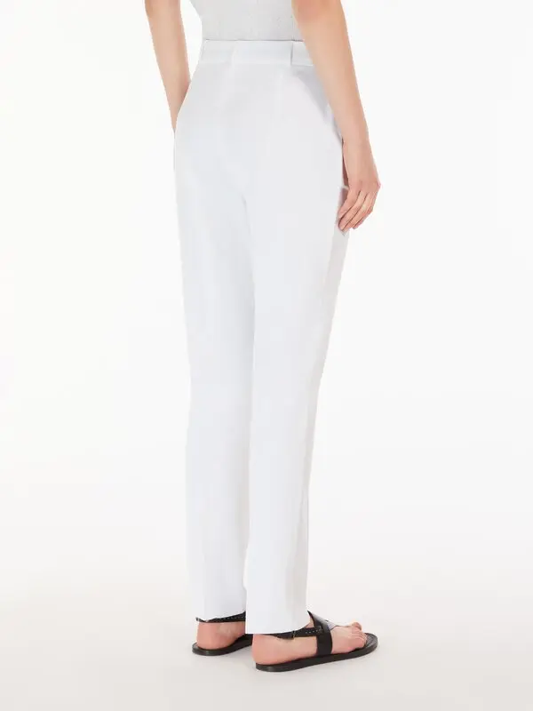 Max Mara High-waisted Straight-leg Trousers - White