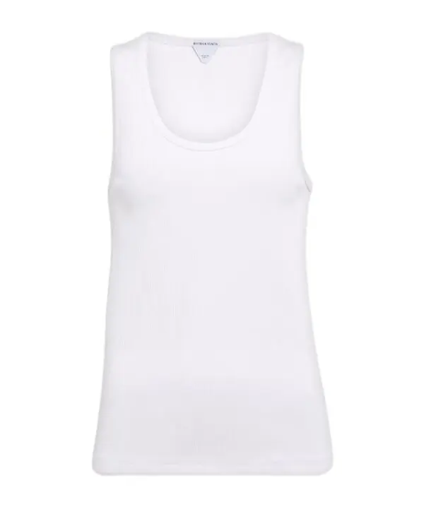 Bottega Veneta Ribbed Sleeveless Tank Top - White
