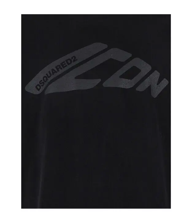 Dsquared2 Icon New Generation Loose Fit Maxi Logo T-shirt - Black