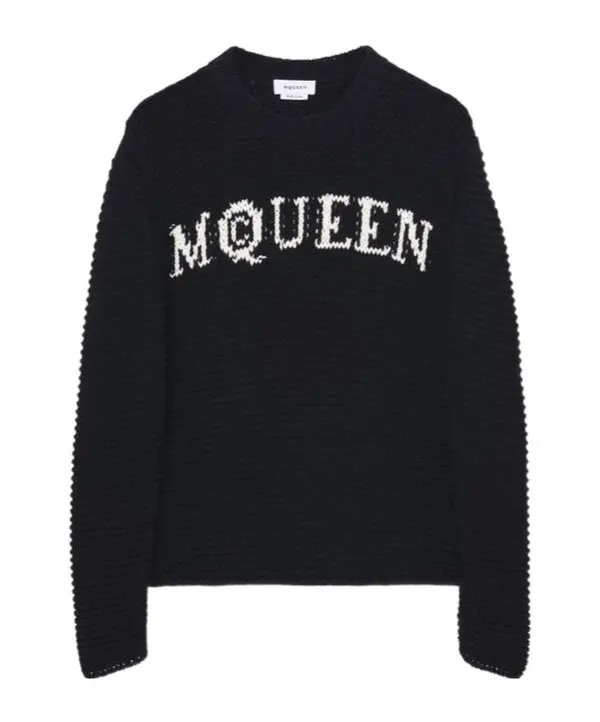 Alexander McQueen Logo Intarsia Crew Neck Jumper