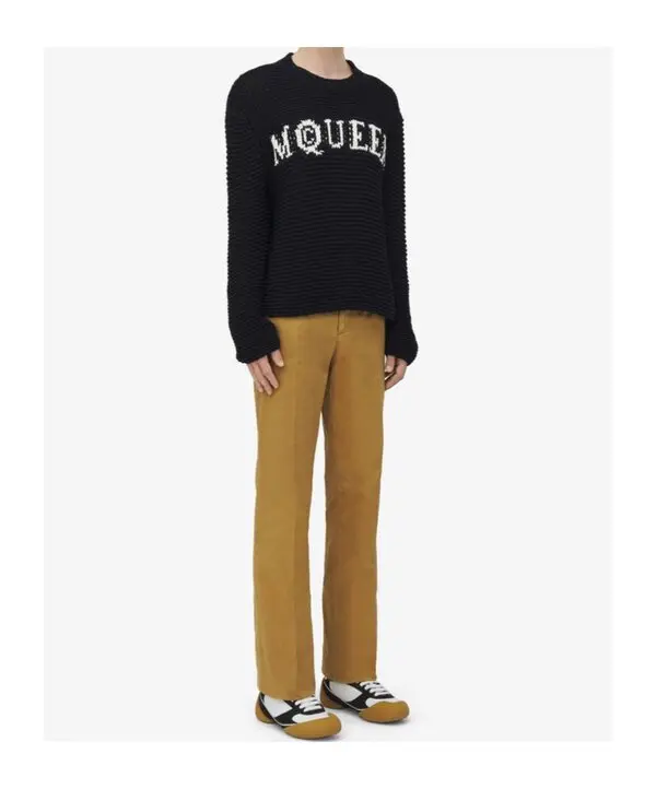 Alexander McQueen Logo Intarsia Crew Neck Jumper