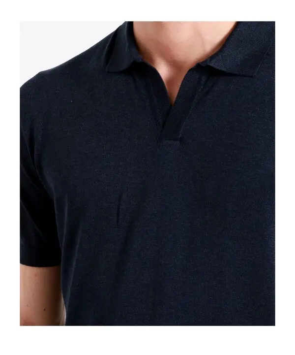 GRAN SASSO Short Sleeved Knitted Polo Shirt