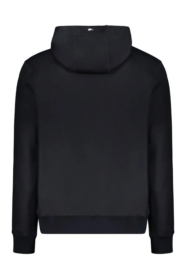 Herno Ribbed-hem Hoodie - Black
