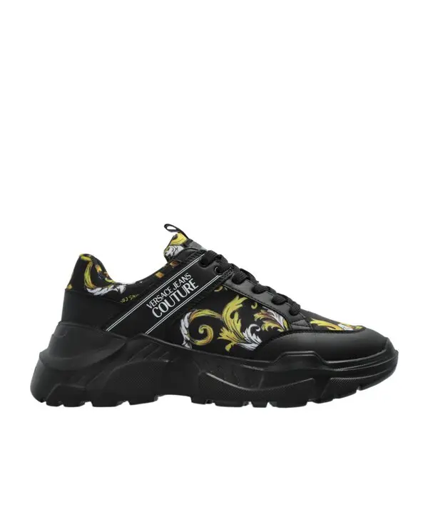 Versace Baroque Print Sneakers - Black