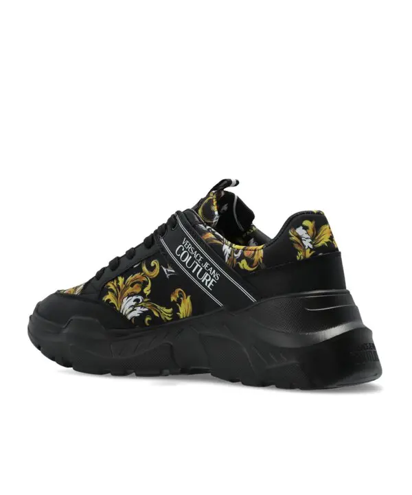 Versace Baroque Print Sneakers - Black