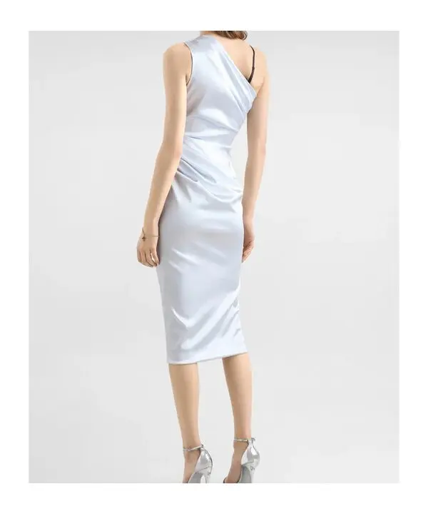 Dolce & Gabbana One-shoulder Draped Midi Dress