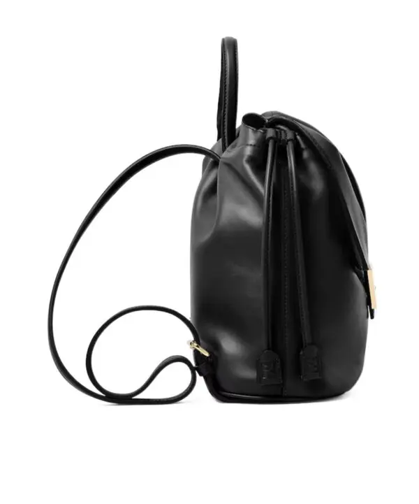 Fendi Ff Clasp Drawstring Backpack - Black