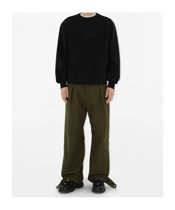 Burberry Logo Embroidered Crewneck Sweatshirt - Black