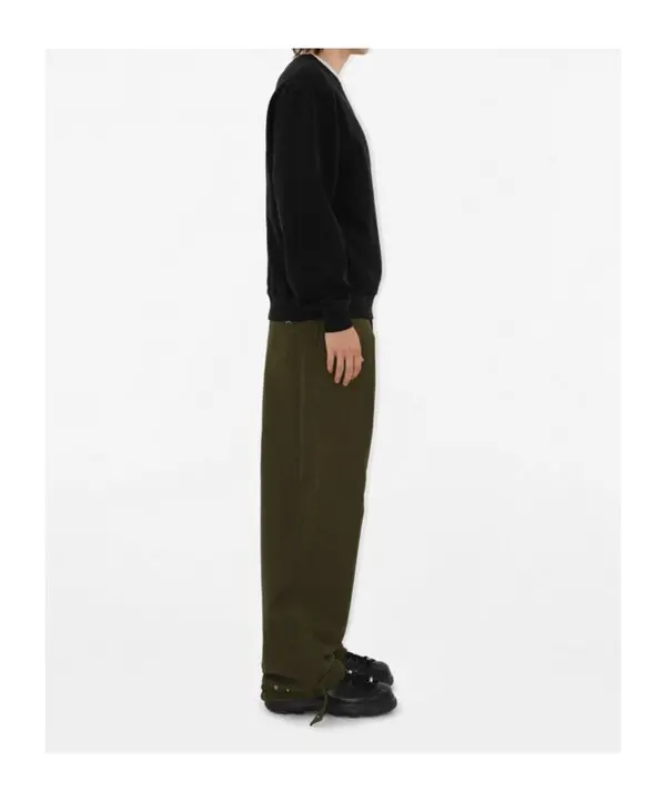 Burberry Logo Embroidered Crewneck Sweatshirt - Black