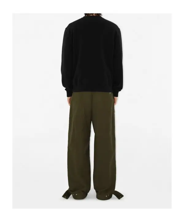 Burberry Logo Embroidered Crewneck Sweatshirt - Black