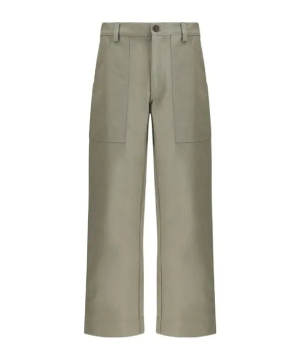 Maison Kitsuné Logo Embroidered Workwear Trousers