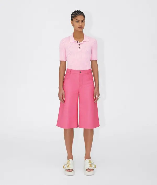Bottega Veneta Ribbed Polo Top