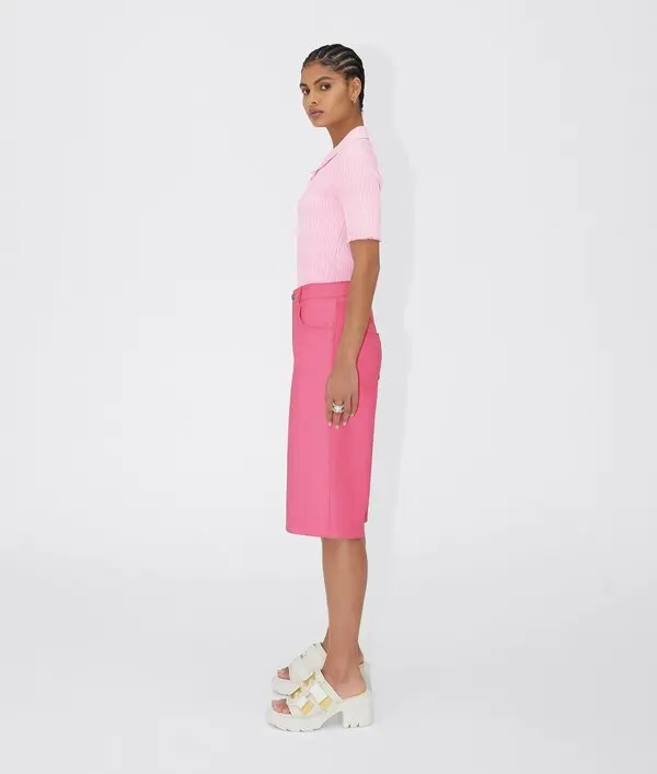 Bottega Veneta Ribbed Polo Top