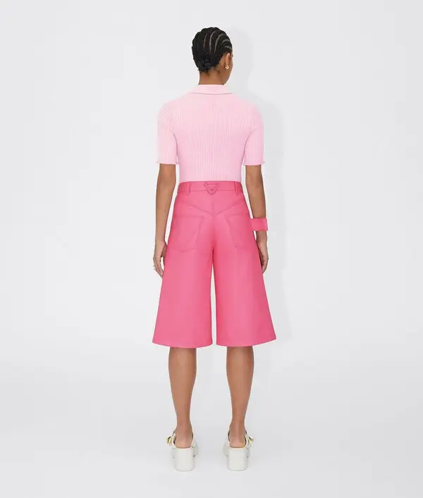 Bottega Veneta Ribbed Polo Top