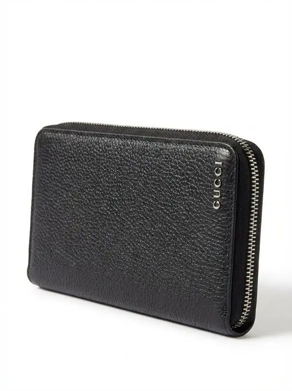 Gucci Full Zipper Wallet Decorated With Logo - Black