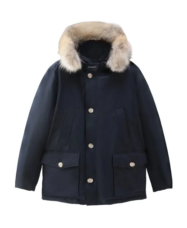 Woolrich Arctic Anorak Hooded Jacket With Removable Fur Trim - Black