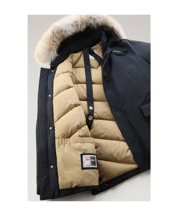 Woolrich Arctic Anorak Hooded Jacket With Removable Fur Trim - Black