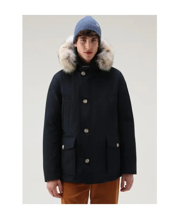 Woolrich Arctic Anorak Hooded Jacket With Removable Fur Trim - Black