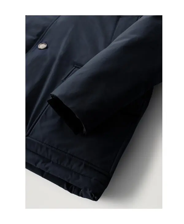 Woolrich Arctic Anorak Hooded Jacket With Removable Fur Trim - Black