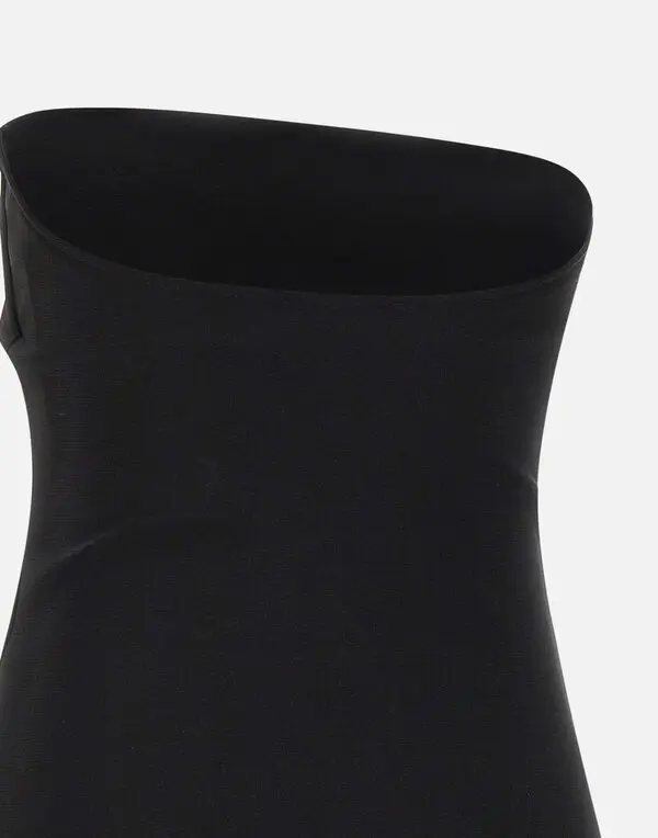 COURREGES Logo-embroidered Strapless Bodysuit