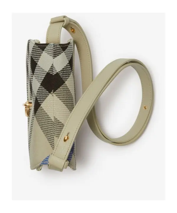 Burberry Rocking Horse Checked Mini Shoulder Bag - Nude