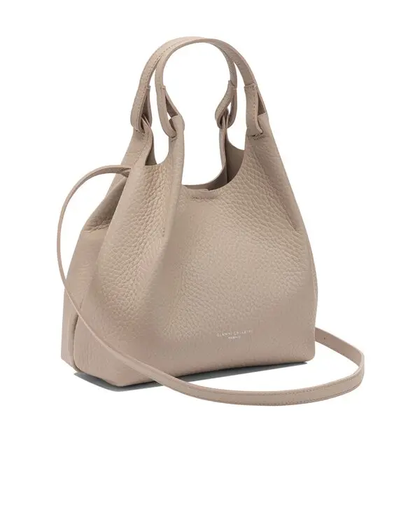 GIANNI CHIARINI Dua Logo Printed Tote Bag - Nude