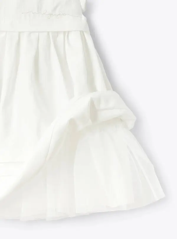 IL GUFO Crewneck Short-sleeved Dress With Layered Design And Brief