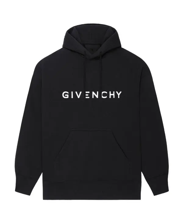 Givenchy Logo Drawstring Hoodie - Black
