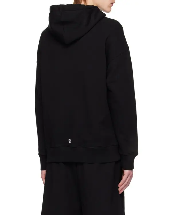 Givenchy Logo Drawstring Hoodie - Black