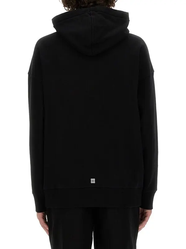 Givenchy Logo Drawstring Hoodie - Black