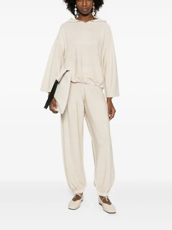 Fabiana Filippi Lurex Thread Hooded Jumper - Nude