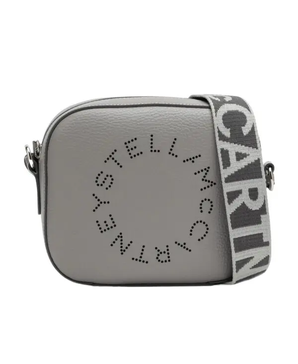 Stella McCartney Logo Perforated Crossbody Bag - Gray