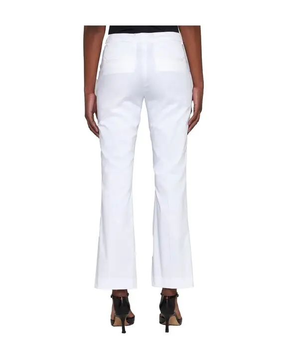 PT TORINO Tailored Stretch Cotton Slacks - White