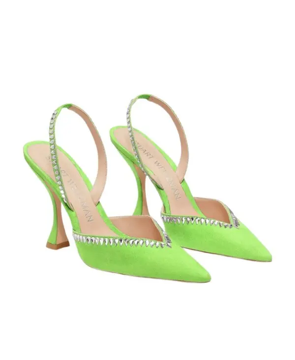 STUART WEITZMAN Embellished Pointed-toe Stiletto Heels