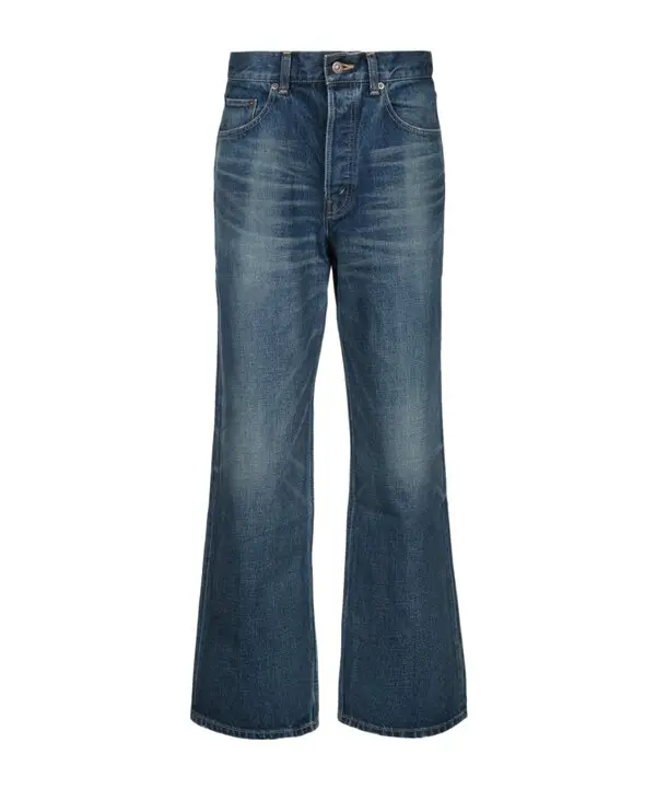 Celine Max Jeans In Dark Union Wash Denim