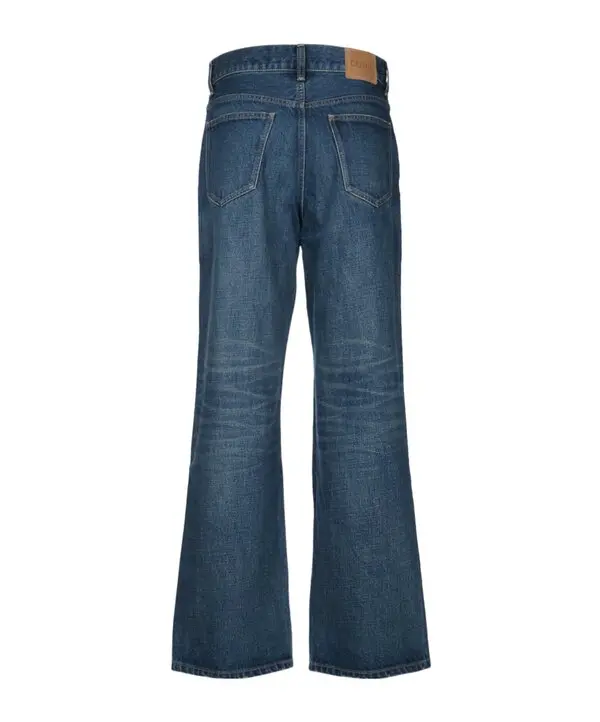 Celine Max Jeans In Dark Union Wash Denim