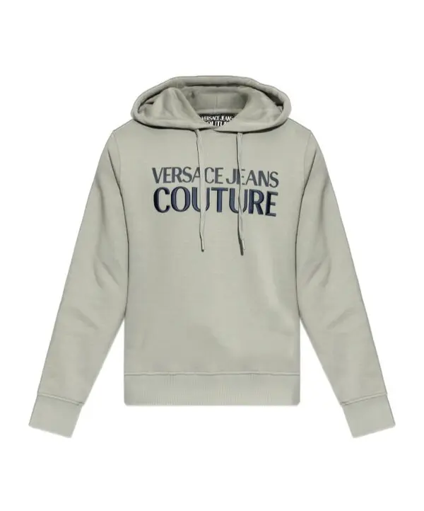 Versace Logo Hoodie - Grey