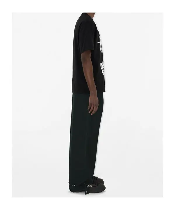 Burberry Logo Printed Crewneck T-shirt - Black