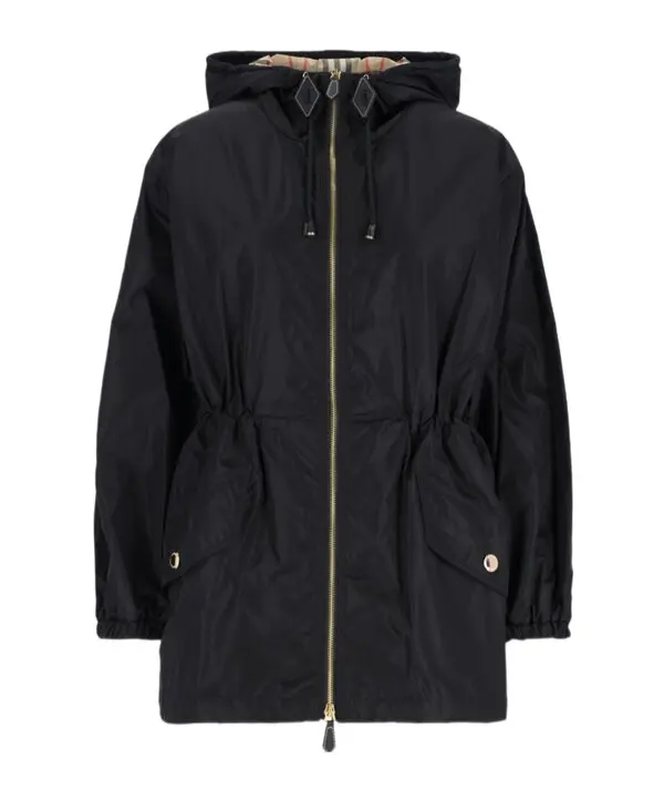Burberry Hooded Drawstring Waist Coat