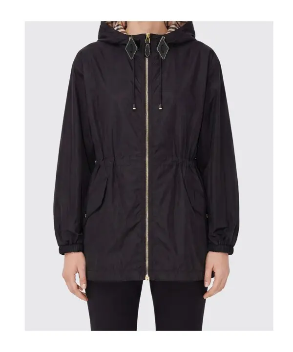 Burberry Hooded Drawstring Waist Coat
