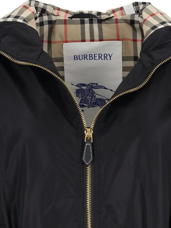 Burberry Hooded Drawstring Waist Coat