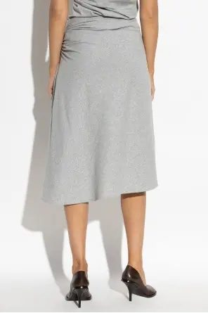 Dries Van Noten Asymmetrical Skirt With Fabric Buttons