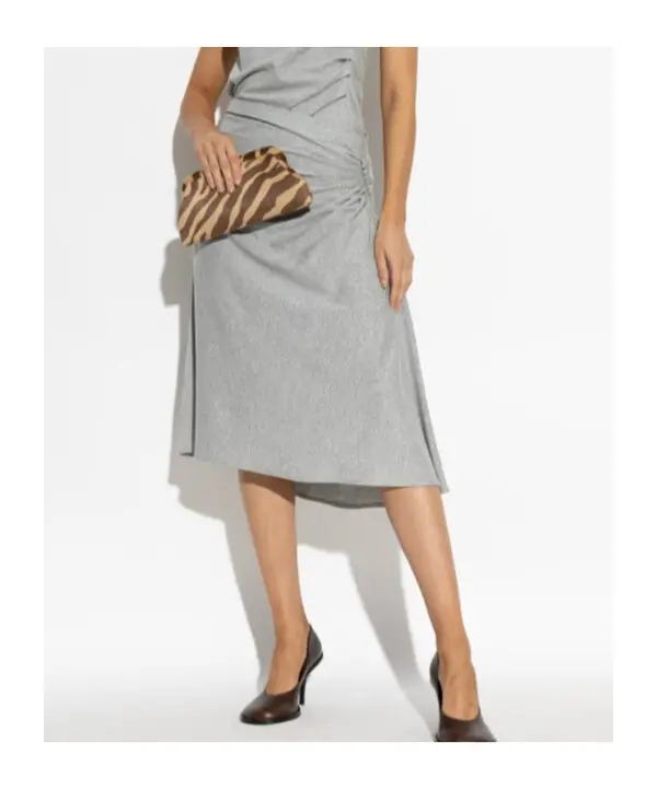 Dries Van Noten Asymmetrical Skirt With Fabric Buttons