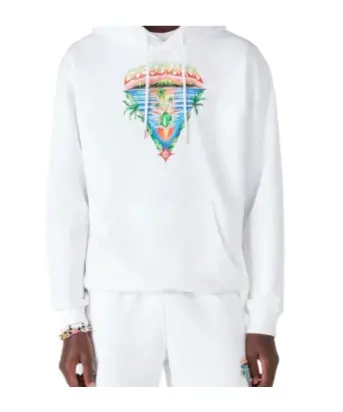 Casablanca Graphic Hooded Sweater - White