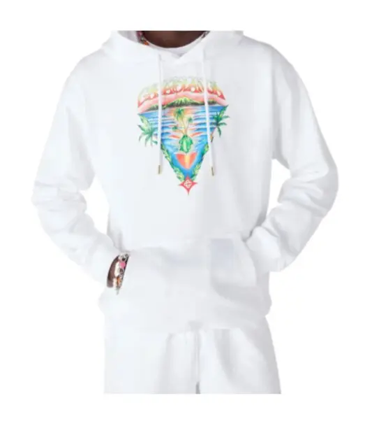 Casablanca Graphic Hooded Sweater - White