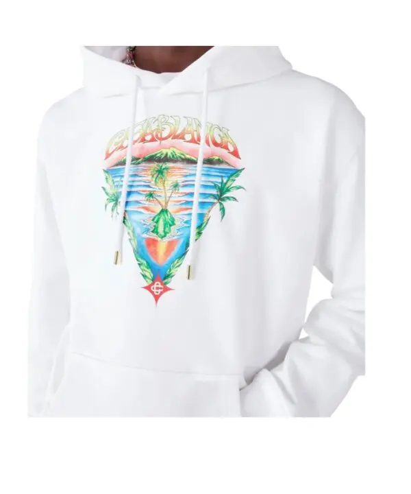 Casablanca Graphic Hooded Sweater - White