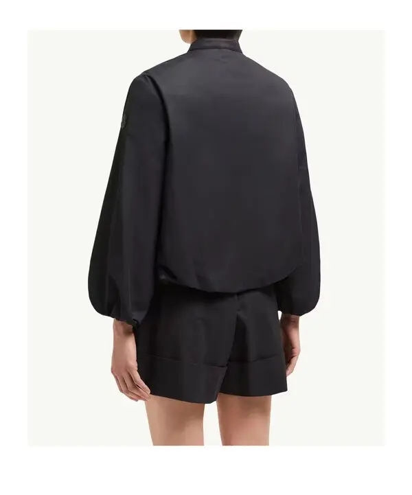 Moncler Logo Patch Zip-up Bomber Jacket
