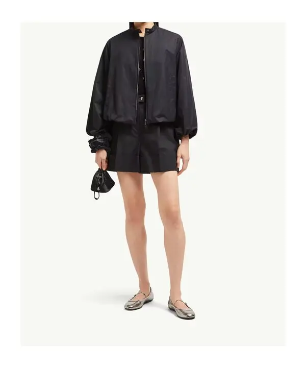 Moncler Logo Patch Zip-up Bomber Jacket