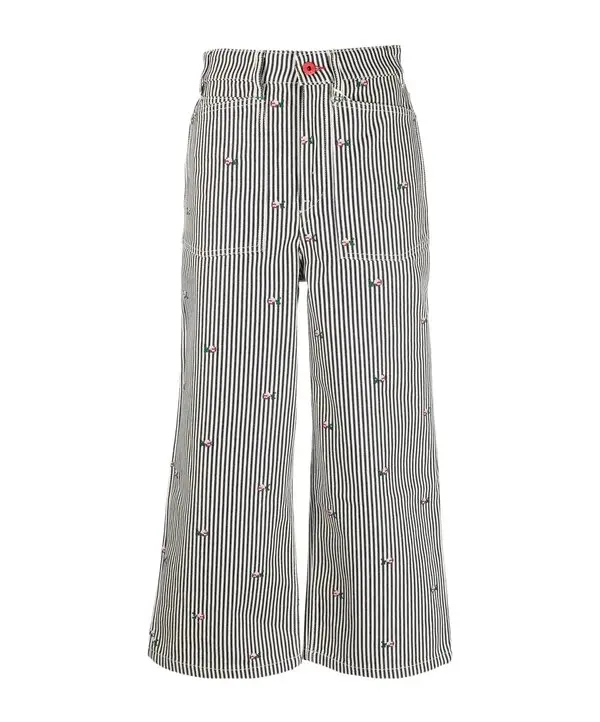 Kenzo Striped Wide-leg Jeans