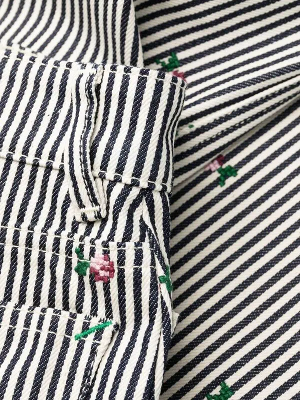 Kenzo Striped Wide-leg Jeans